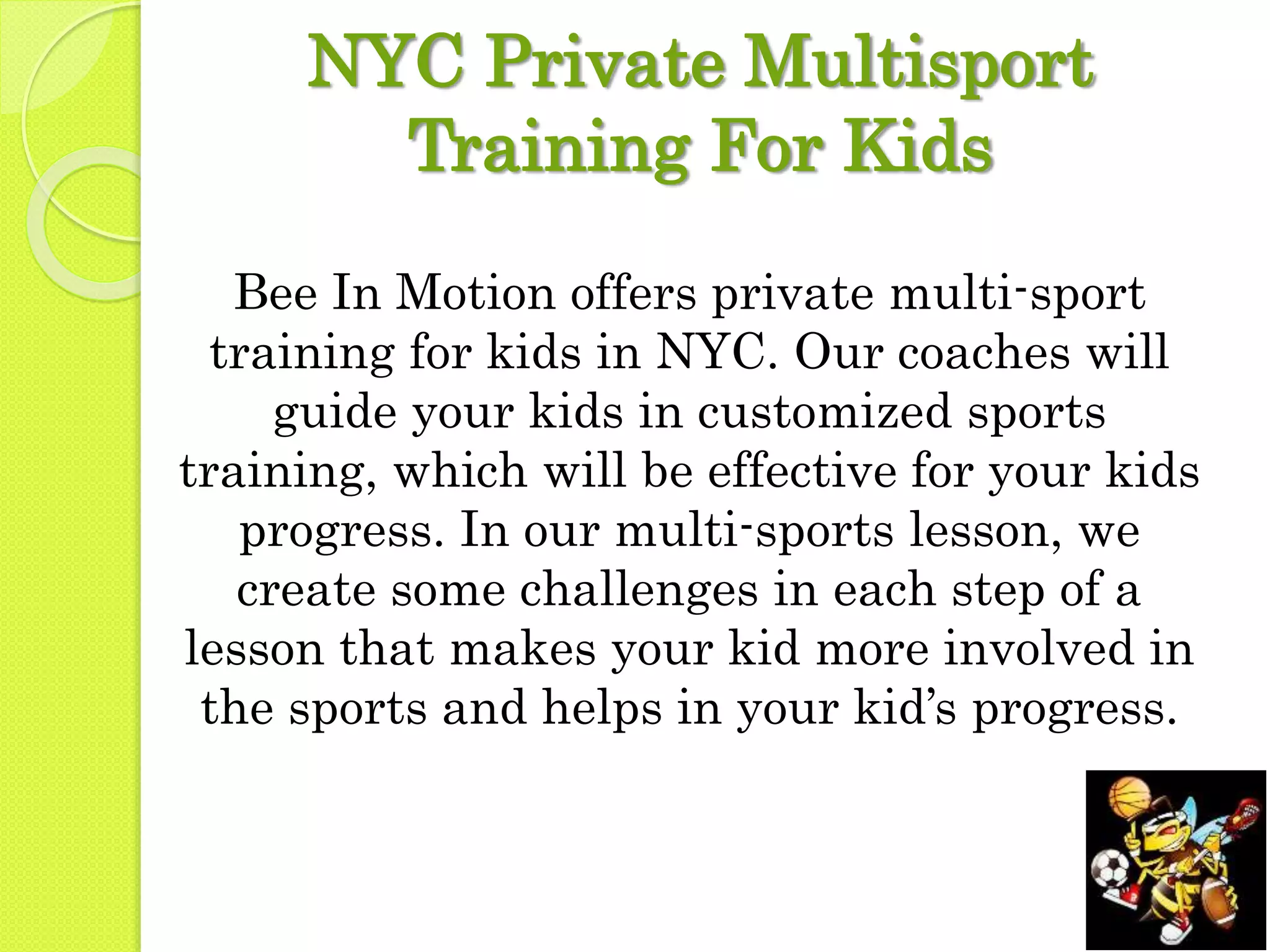 NYC Private Multi-Sport Training for Kids | PPT