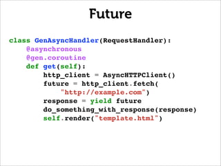 Python Coroutines, Present and Future | PPT