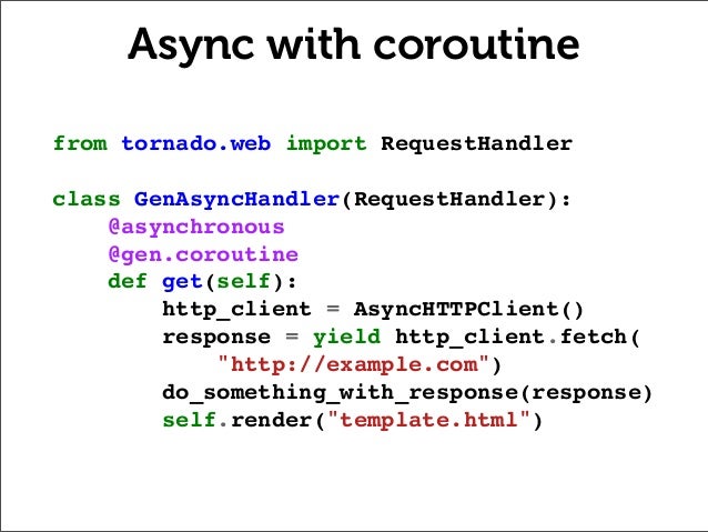 VSnake notes: Python coroutines