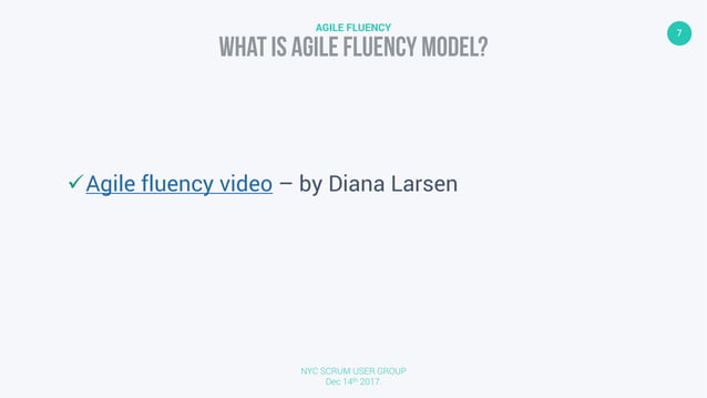 Agile Fluency Workshop in NYC Scrum User Group | PPT