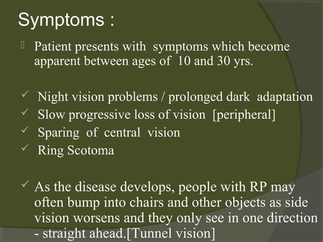 Nyctalopia & retinitis pigmentosa | PPT