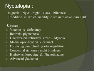 Nyctalopia & retinitis pigmentosa | PPT