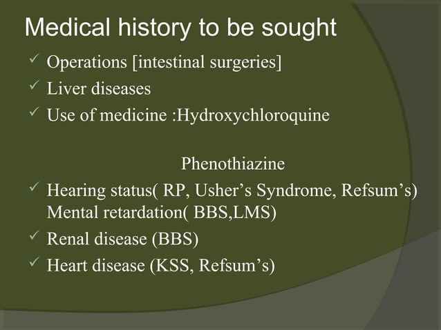 Nyctalopia & retinitis pigmentosa | PPT