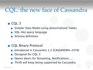 NYC* Tech Day - New Cassandra Drivers in Depth | PPT