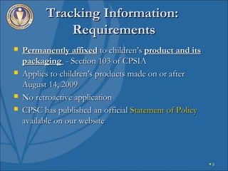 NYC Toy Fair 2017 - Tracking Information & Testing Labs | PPT