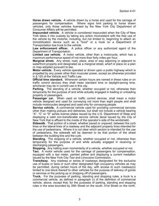 NYC traffic rules & regulations | PDF