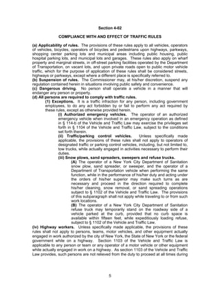 NYC traffic rules & regulations | PDF