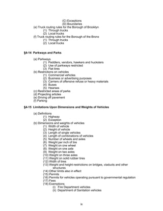 NYC traffic rules & regulations | PDF