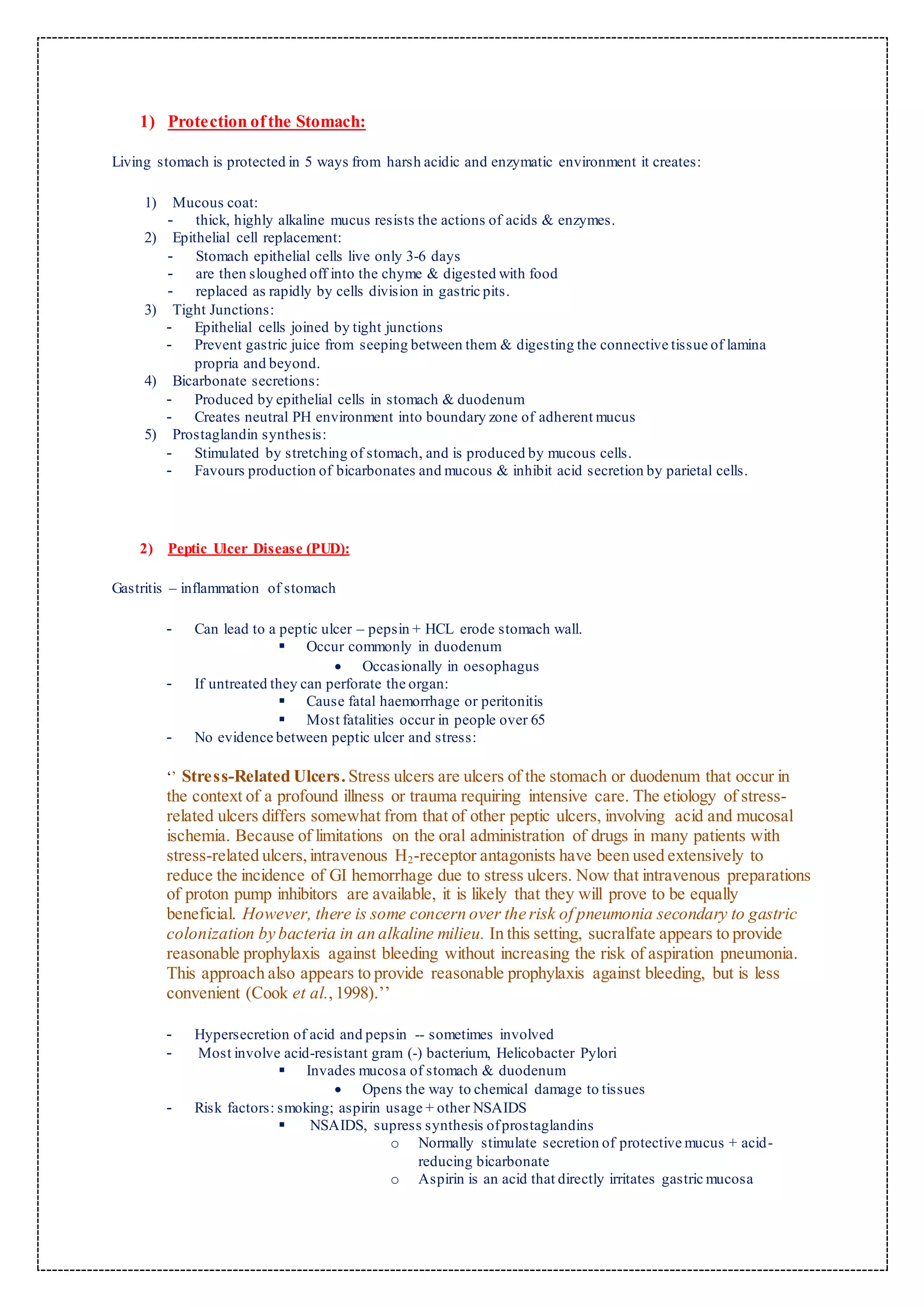 Peptic Ucler Disease | DOCX | Digestive Disorders | Diseases and Conditions