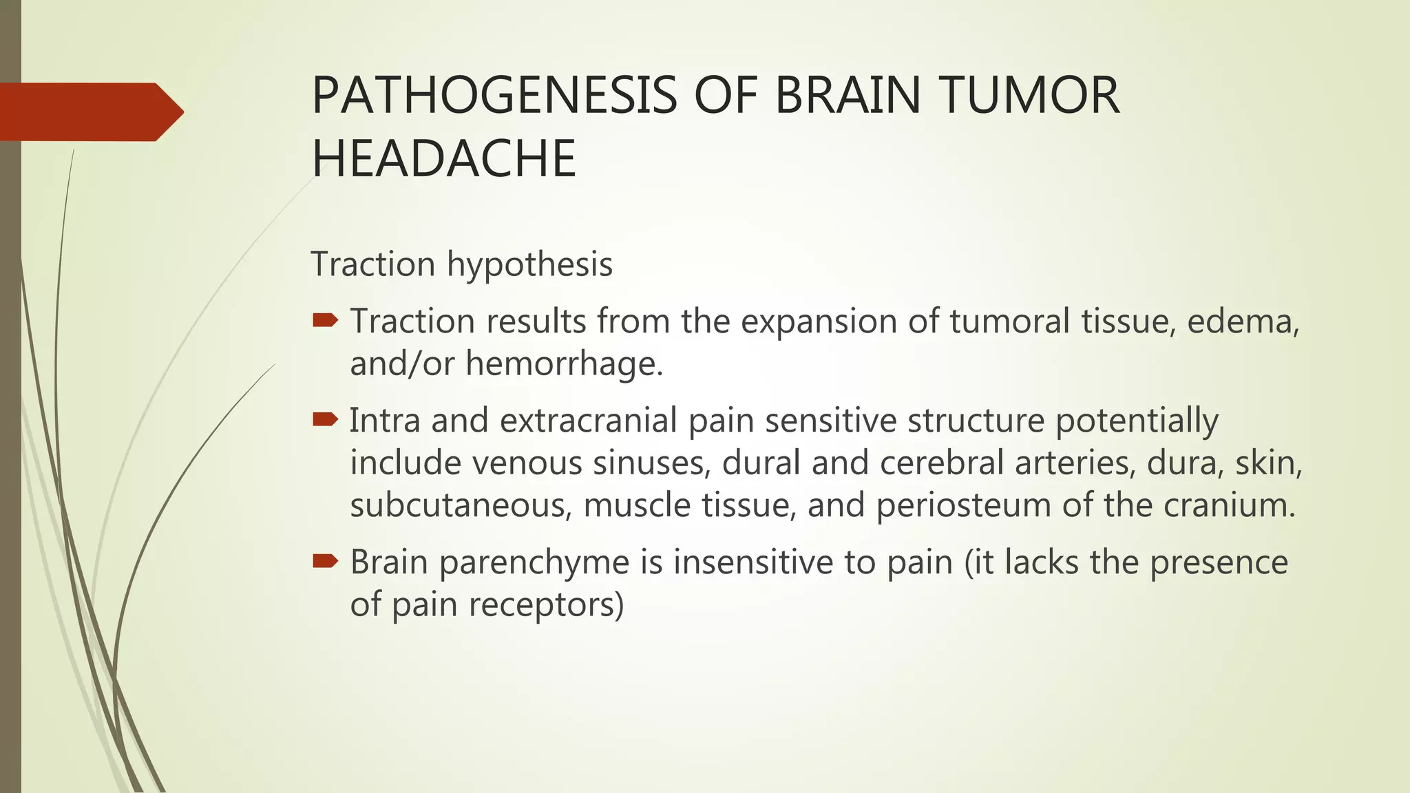 Brain tumor headache