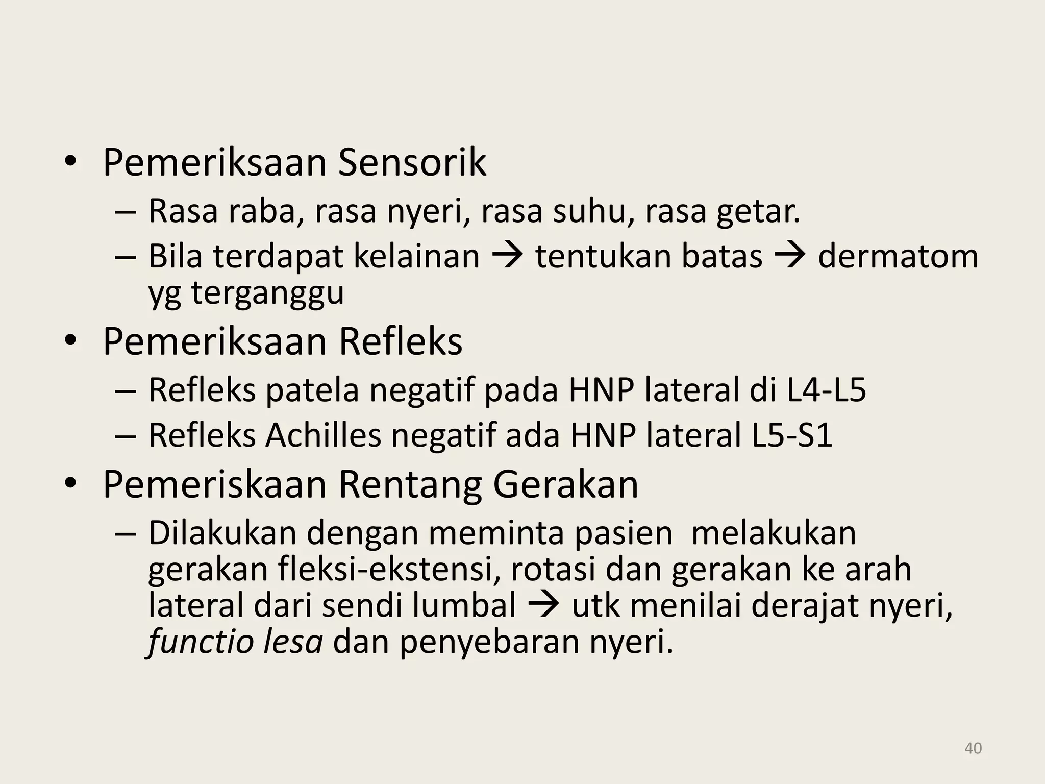 Nyeri pinggang bawah | PPTX