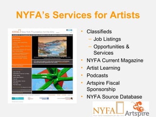 NYFA Services and Resources Presentation | PPT