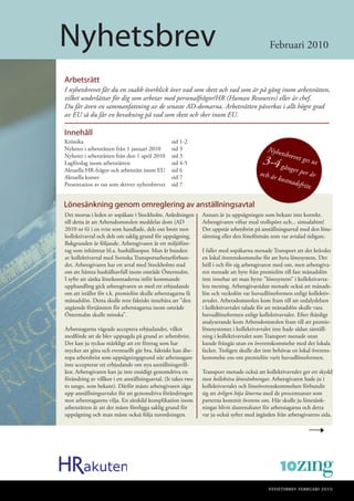 Nyhetsbrev Nr 1 2010 | PDF | Business | Business and Finance