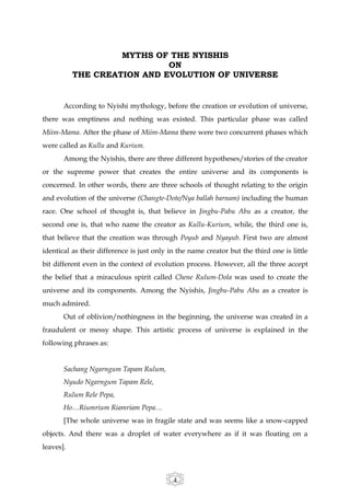 Nyishi myths on the creation of universe | DOC