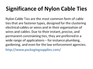 Nylon cable ties | PPTX