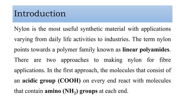 NYLON Fiber processing.pptx | Chemistry | Science