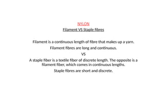 NYLON ppt manufacturing process of nylon | PPTX