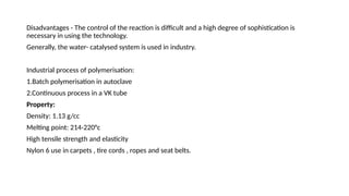 NYLON ppt manufacturing process of nylon | PPTX