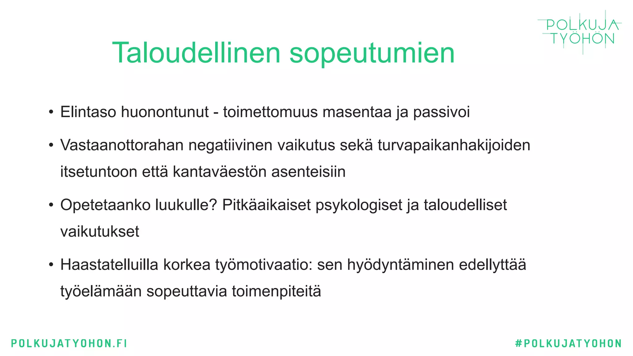 Maria Nyman: Polkuja työhön | PPT