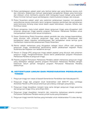 Panduan Operasional Baku (POB) Pertukaran Mahasiswa Merdeka | PDF