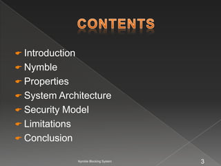 Nymble: Blocking System | PPTX