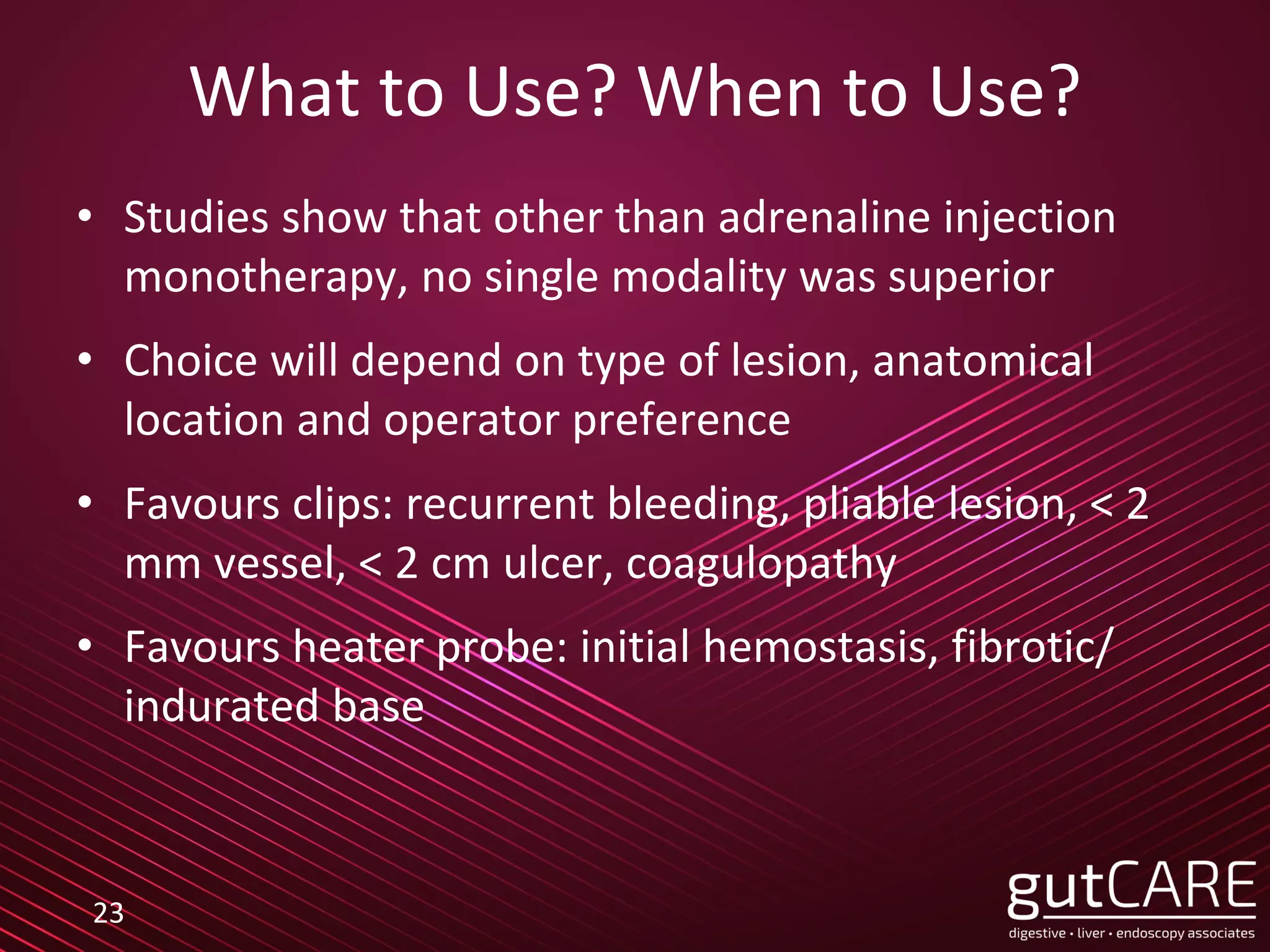 Endoscopic Hemostasis - for Endoscopy Nurses | PDF