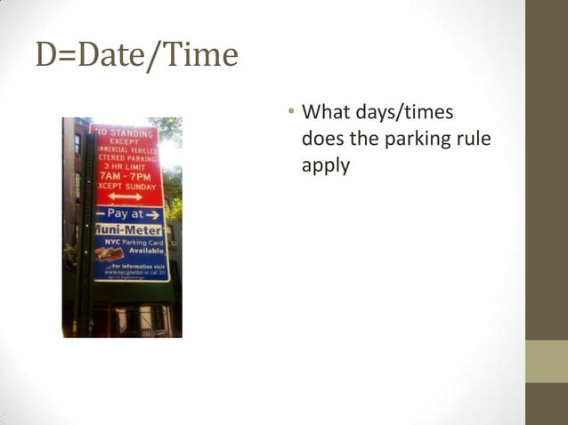 How to Understand NYC Parking Sign Language-Part 1 | PPTX | Automotive