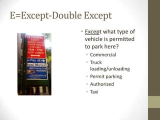 How to Understand NYC Parking Sign Language-Part 1 | PPTX