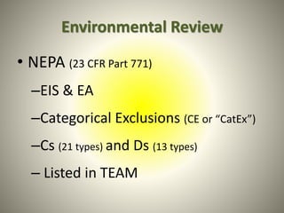 Planning Requirements for FTA Grants - Darin Allan, Community Planner ...