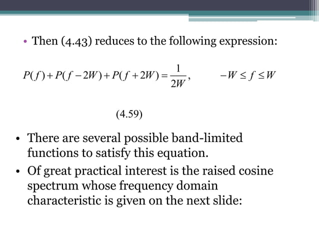 Nyquist criterion for distortion less baseband binary channel | PPTX