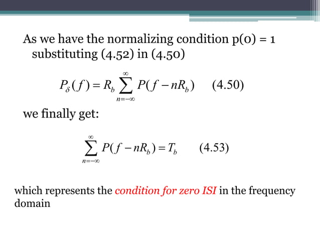 Nyquist criterion for distortion less baseband binary channel | PPTX