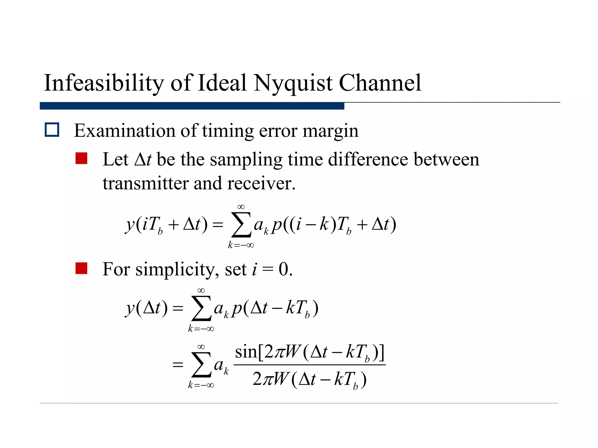 Nyquist criterion for zero ISI | PDF