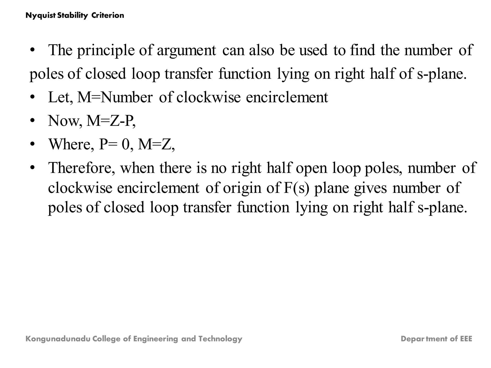Nyquist stability criterion | PPT Nyquist stability criterion | PPT