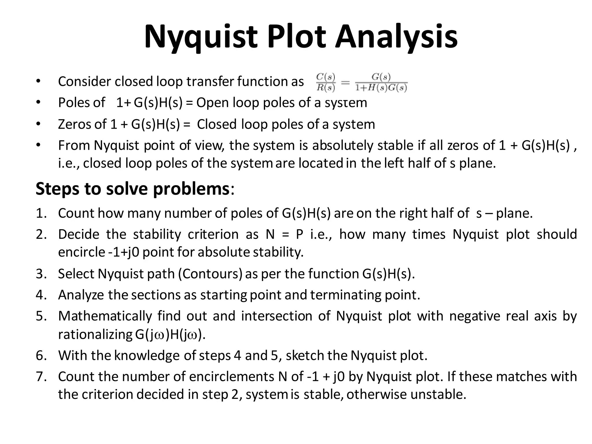 Nyquist Stability Criterion | PDF