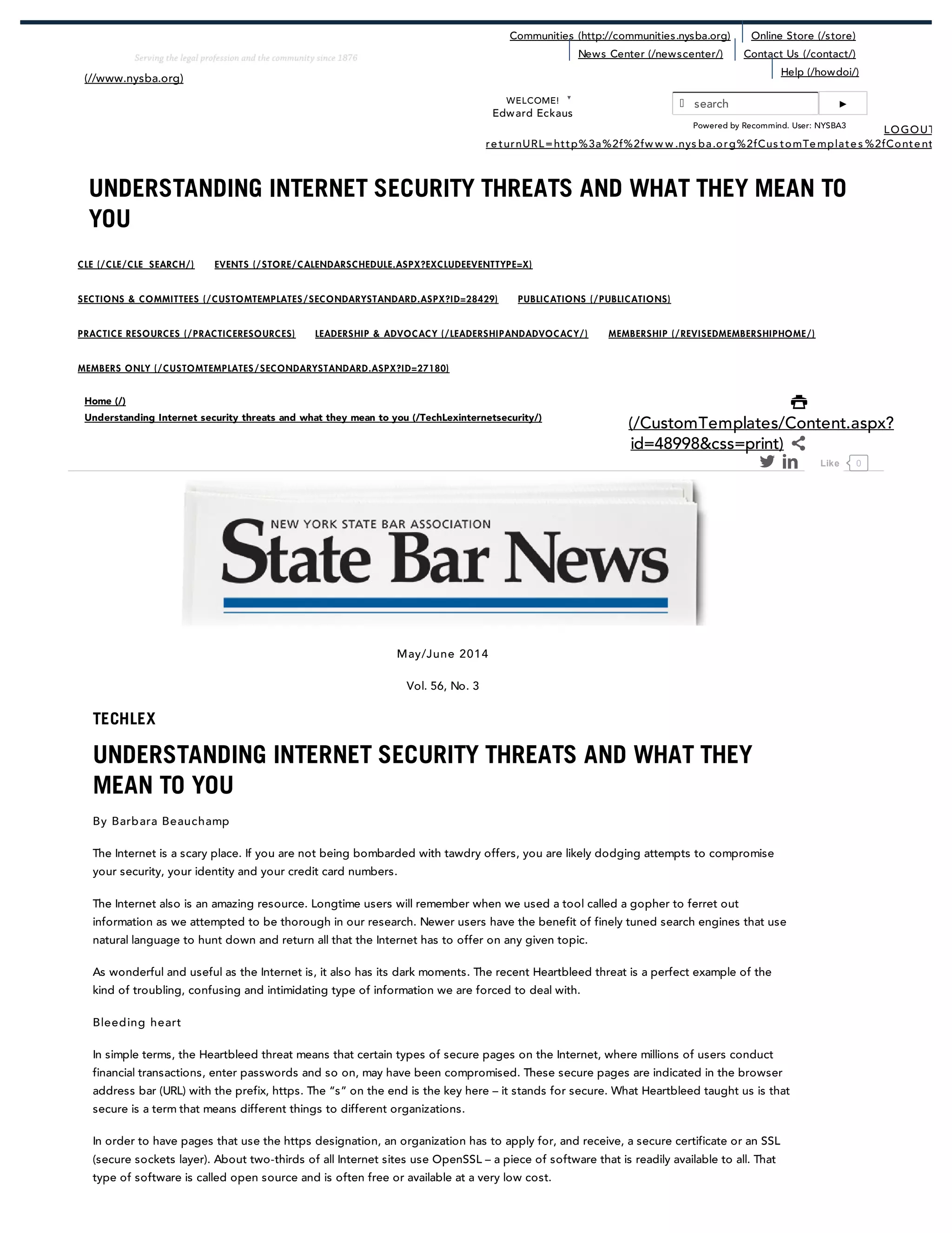 Understanding Internet Security Threats and What They Mean to You | PDF