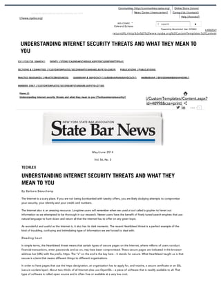Understanding Internet Security Threats and What They Mean to You | PDF