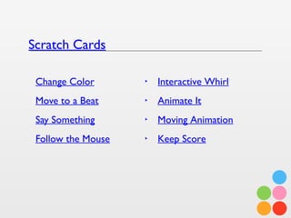 Scratch To Flex Your Creativity Workshop | PPT