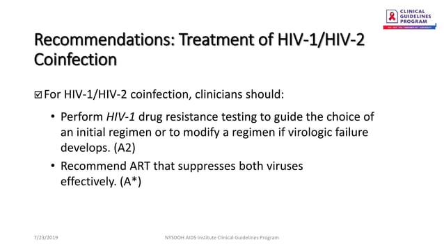 NYSDOH AI Diagnosis and Management of HIV-2 in Adults | PPTX
