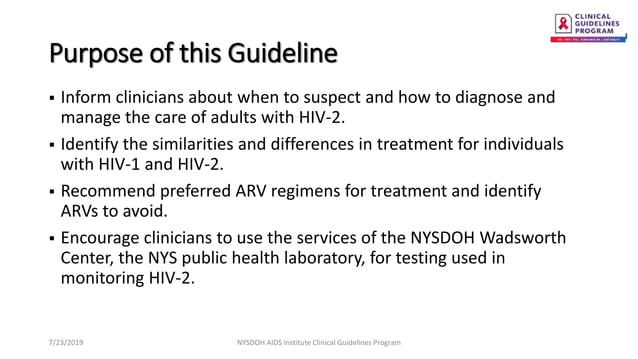 NYSDOH AI Diagnosis and Management of HIV-2 in Adults | PPTX
