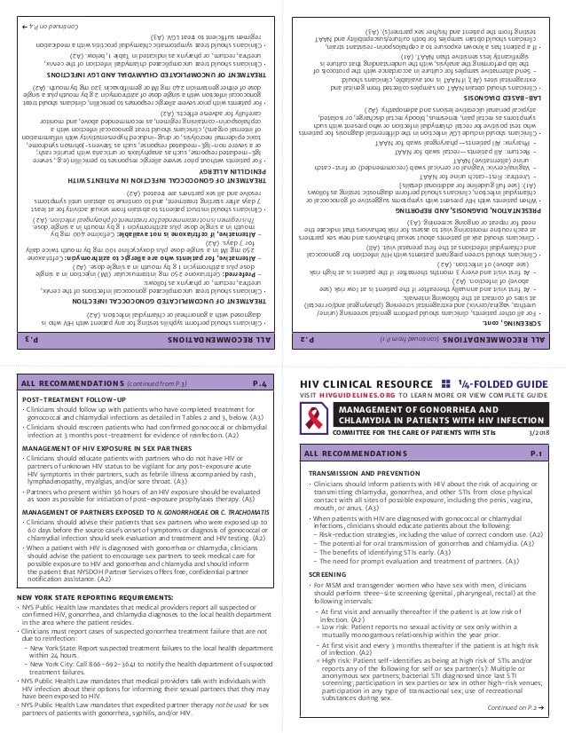 NYSDOH AI Management of Gonorrhea and Chlamydia in Patients with HIV ...