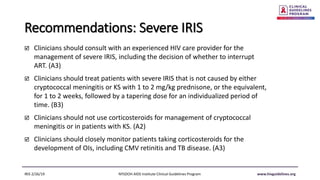 NYSDOH AI Management of Immune Reconstitution Inflammatory Syndrome ...