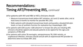 NYSDOH AI Management of Immune Reconstitution Inflammatory Syndrome ...