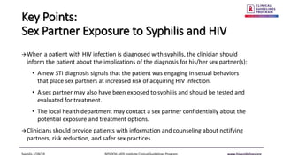 NYSDOH AI Management of Syphilis in Patients with HIV | PPTX