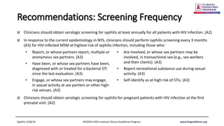 NYSDOH AI Management of Syphilis in Patients with HIV | PPTX
