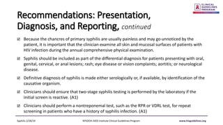 NYSDOH AI Management of Syphilis in Patients with HIV | PPTX
