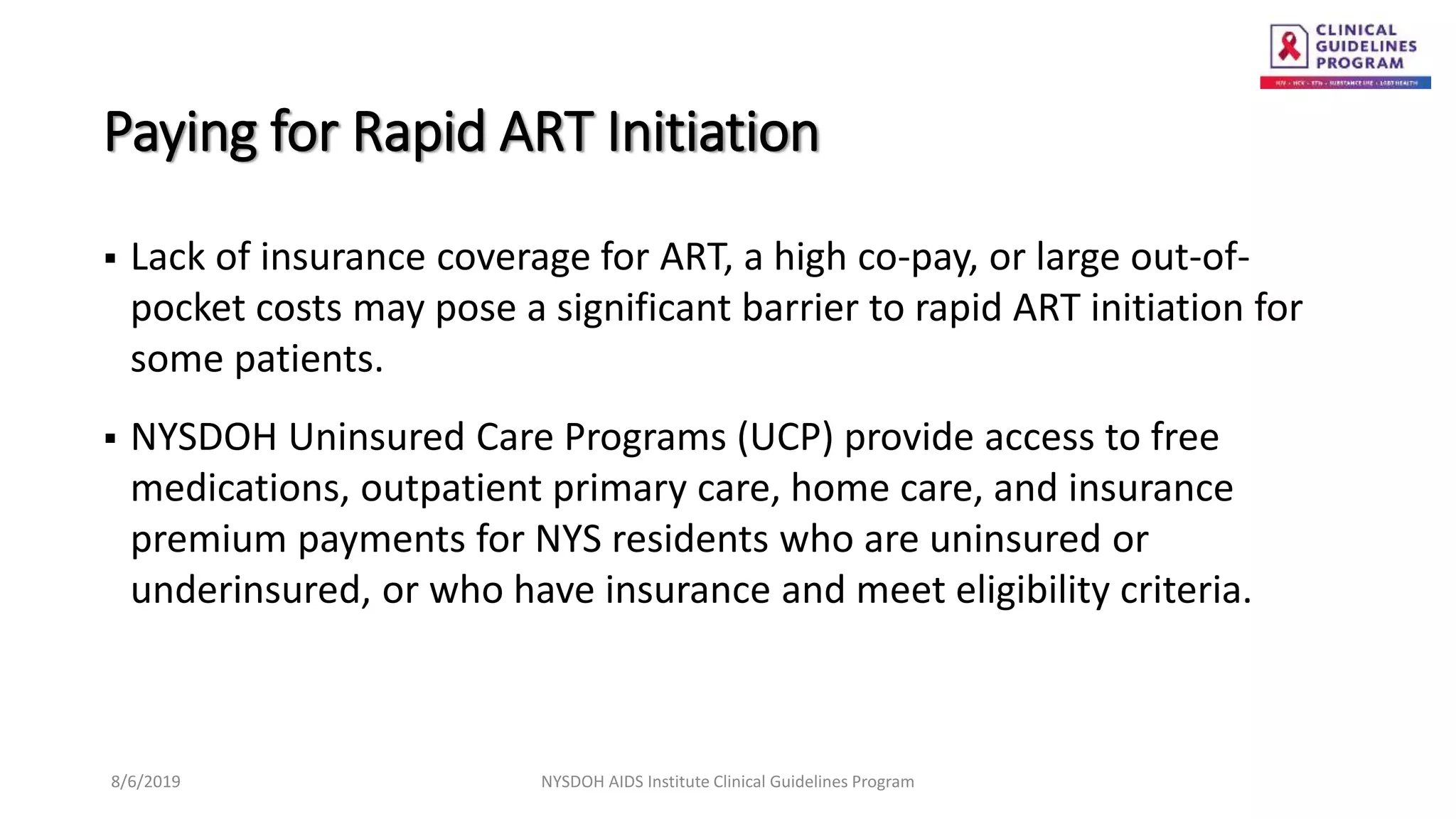 NYSDOH AI Rapid Initiation of Antiretroviral Therapy (ART) for Patients ...