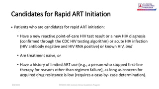 NYSDOH AI Rapid Initiation of Antiretroviral Therapy (ART) for Patients ...
