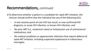 NYSDOH AI Rapid Initiation of Antiretroviral Therapy (ART) for Patients ...