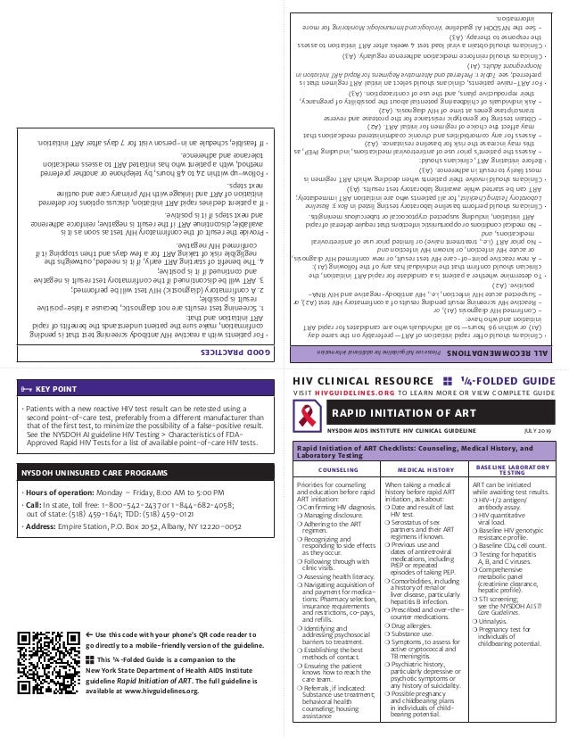 NYSDOH AI Rapid Initiation of Antiretroviral Therapy (ART) for Patients ...