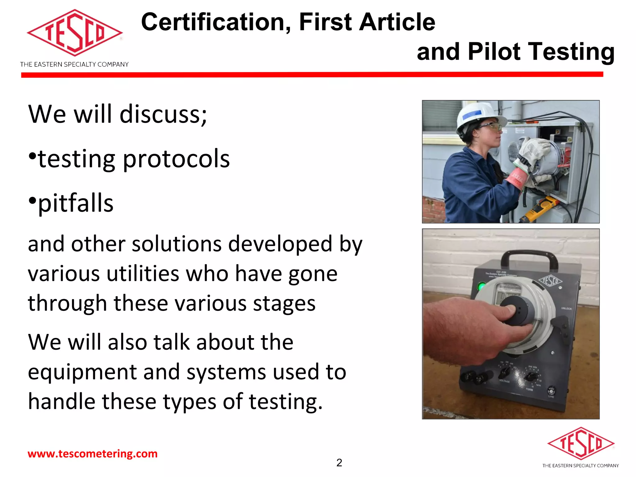 Meter Testing and AMI Deployment - Before, During and After | PPT